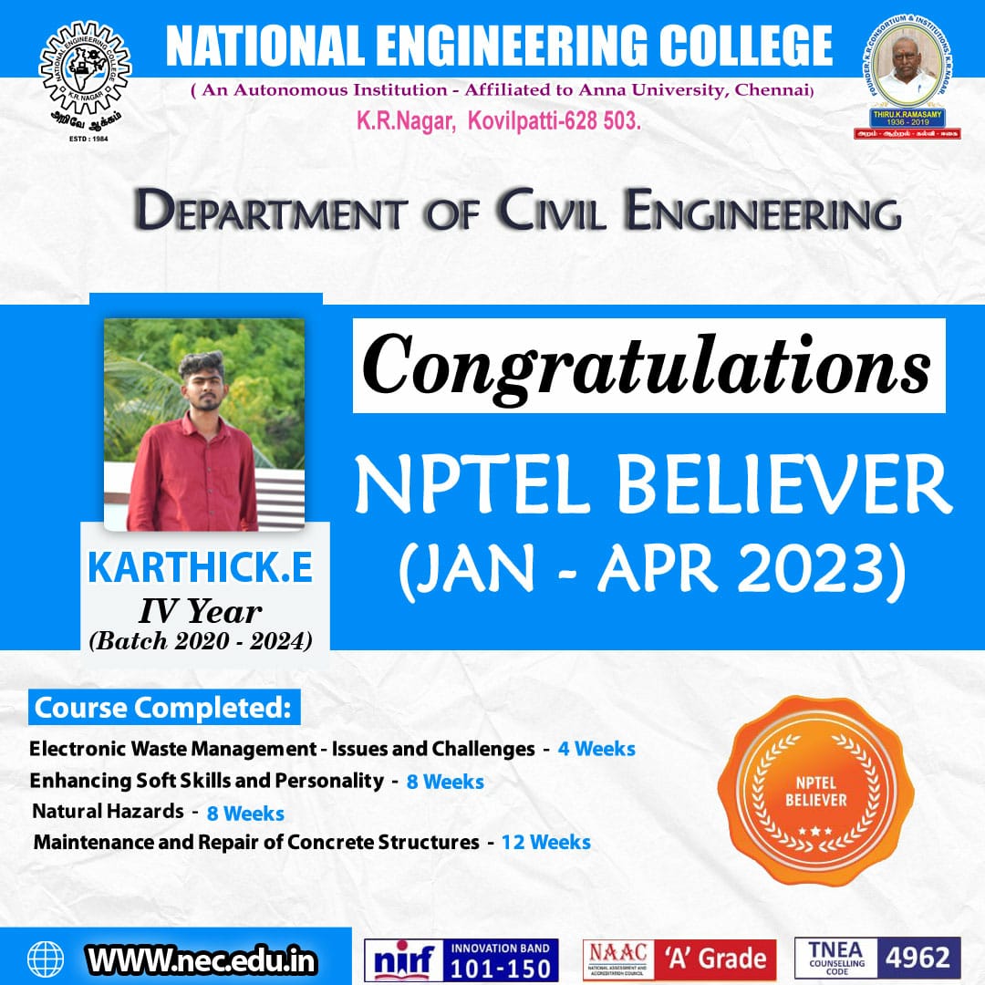 Student Achievements - National Engineering College